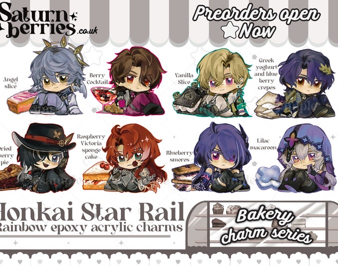 HONKAI STAR RAIL Rainbow Epoxy Acrylic Charms | Sunday, Gallagher ...