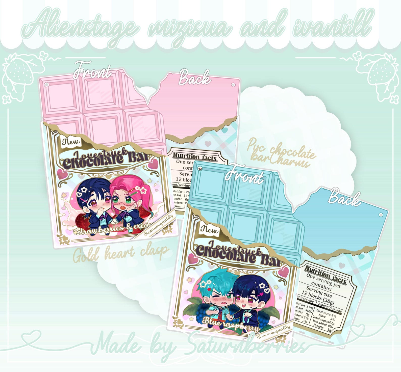 Unofficial ALIENSTAGE -ALNST | Pvcchocolate Bar Keychains | Mizisua ...