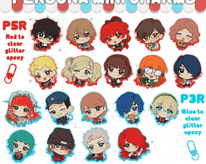 PERSONA 3 AND 5 Mini Charms | P3R | P5R | PREORDER - Etsy