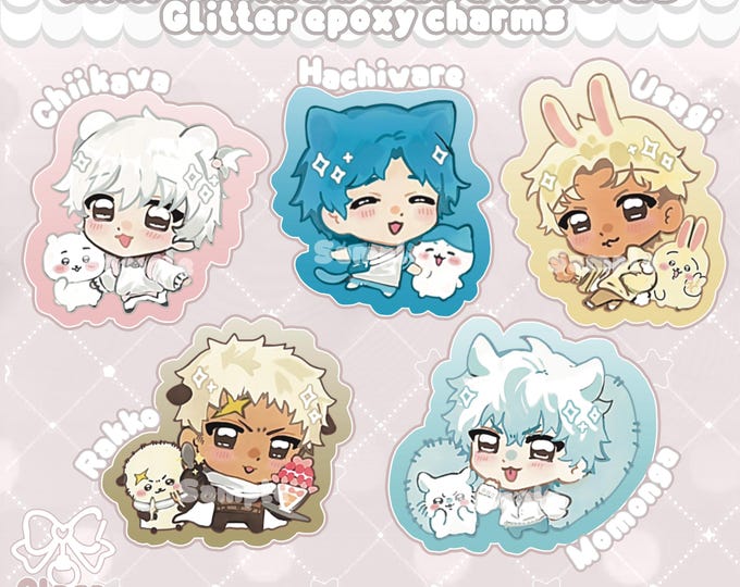 UNOFFICIAL CHIIKAWA &FRIENDS Epoxy Charms | Usagi | Hachiware | Rakko ...