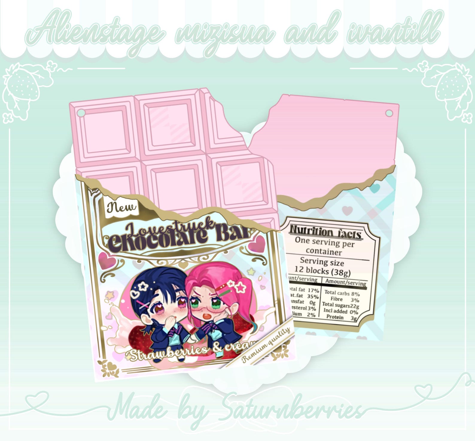 Unofficial ALIENSTAGE -ALNST | Pvcchocolate Bar Keychains | Mizisua ...