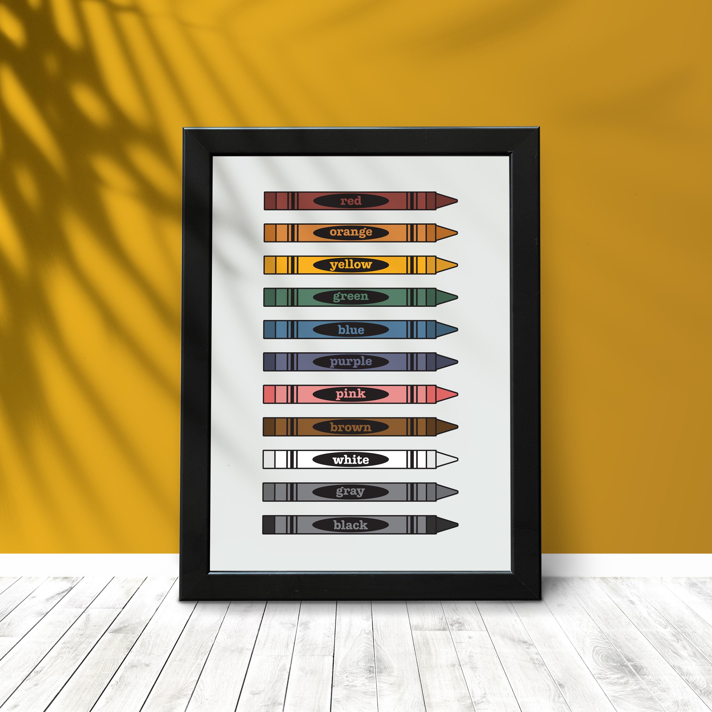 Colors Printable Vocabulary Poster - Classroom Wall Art - Homeschool ...