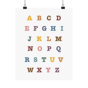 Alphabet Poster - Classroom Wall Art - Homeschool Decor - Educational ...