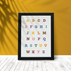Alphabet Poster - Classroom Wall Art - Homeschool Decor - Educational ...