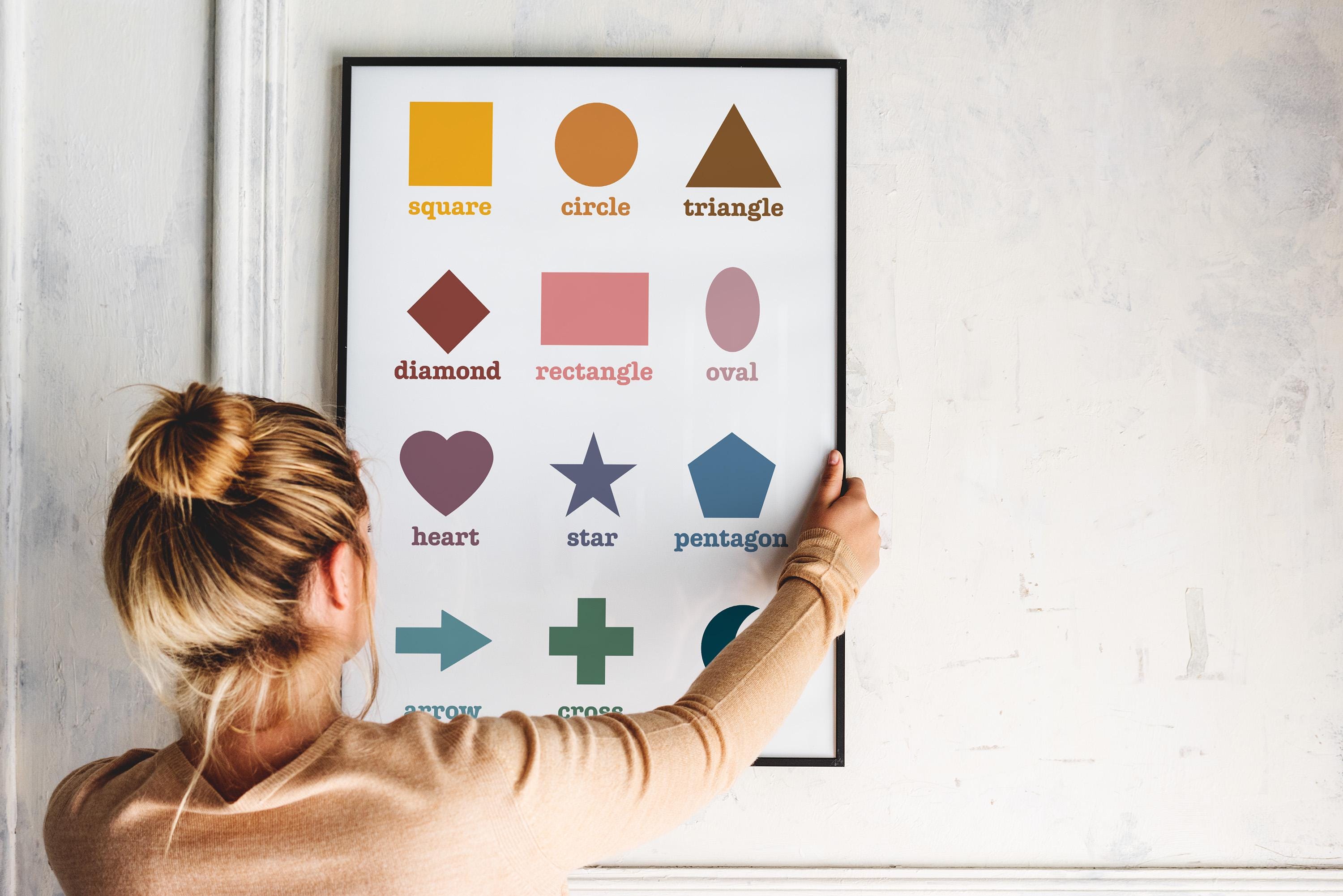 Shapes Vocabulary Poster: Colorful Classroom Decor (digital Download ...