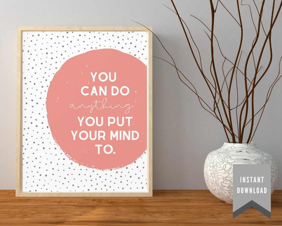 Popular Quote you Can Do Anything You Put Your Mind - Etsy