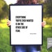 Minimal George Addair Quote everything You've Ever - Etsy
