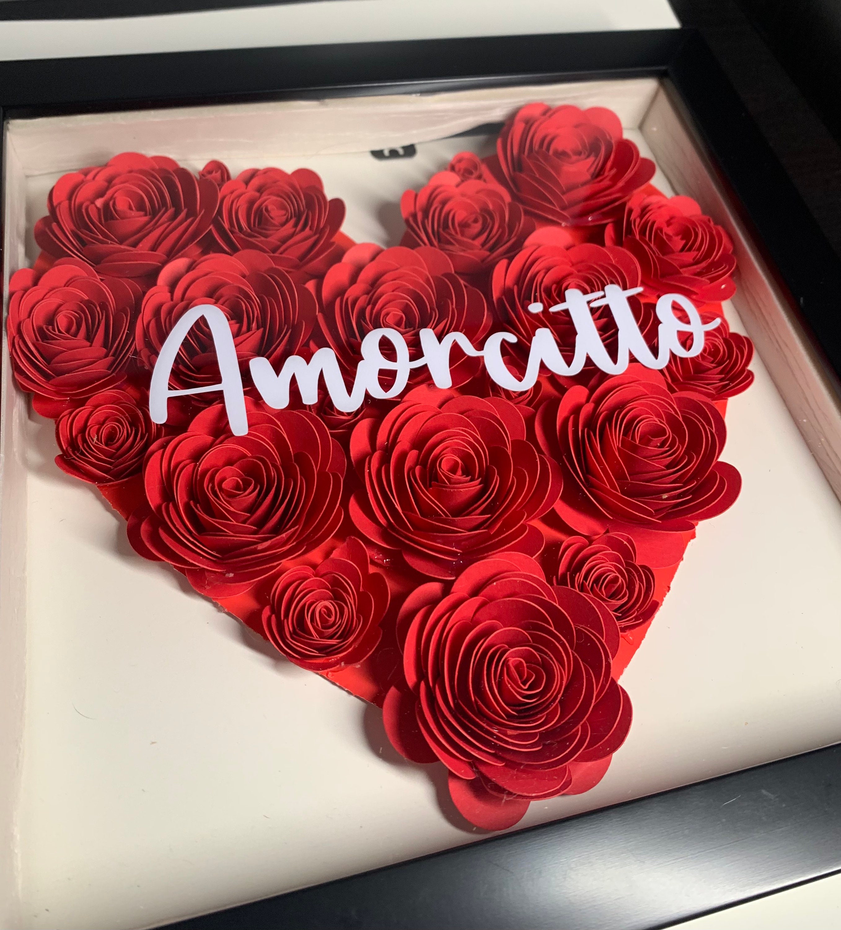 Cute Personalized Heart Shadow Box, Couple Gift, Anniversary, Mother’s ...