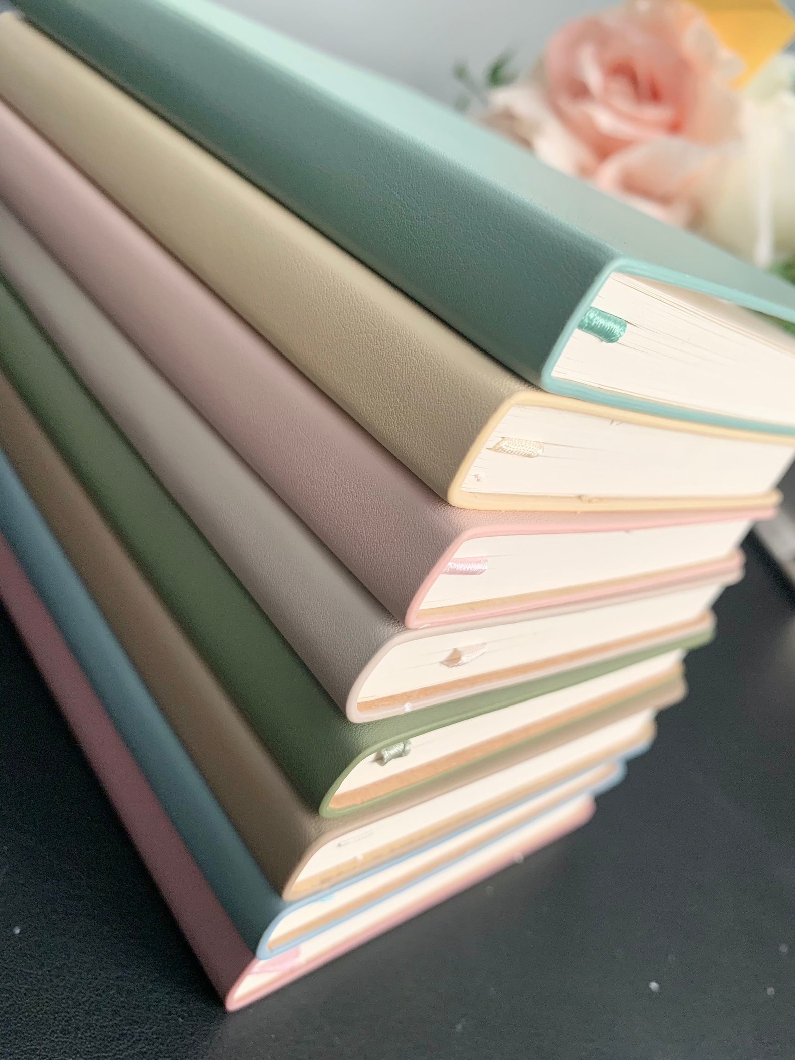 Pastel Soft Cover Notebook, Notepad PU Leather Cover, Portable Diary ...