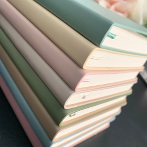 Pastel Soft Cover Notebook, Notepad PU Leather Cover, Portable Diary ...