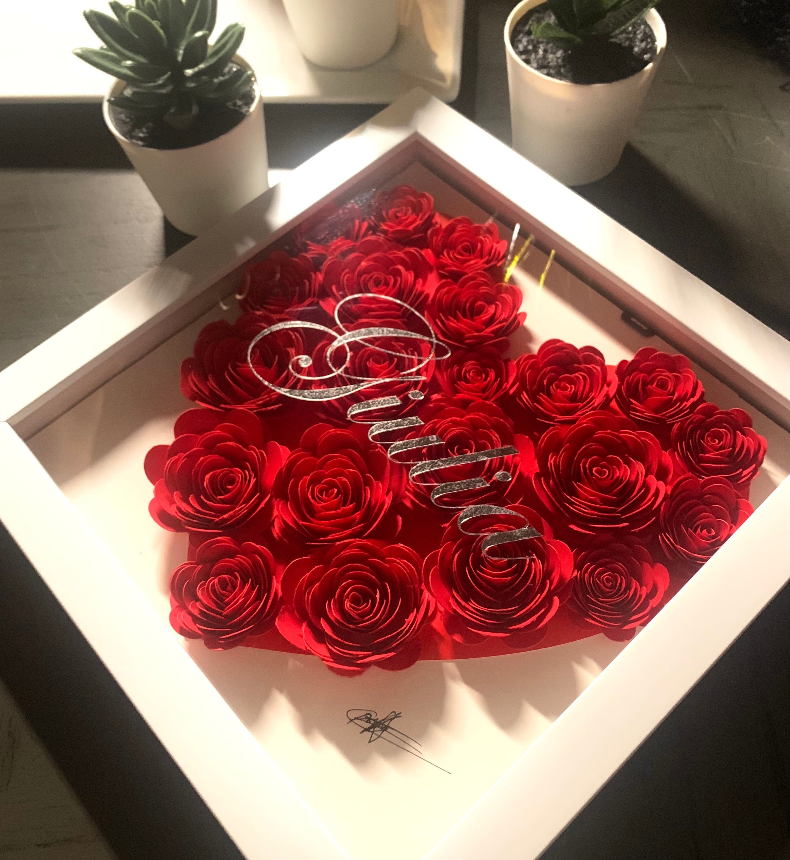 Cute Personalized Heart Shadow Box Couple Gift Anniversary - Etsy