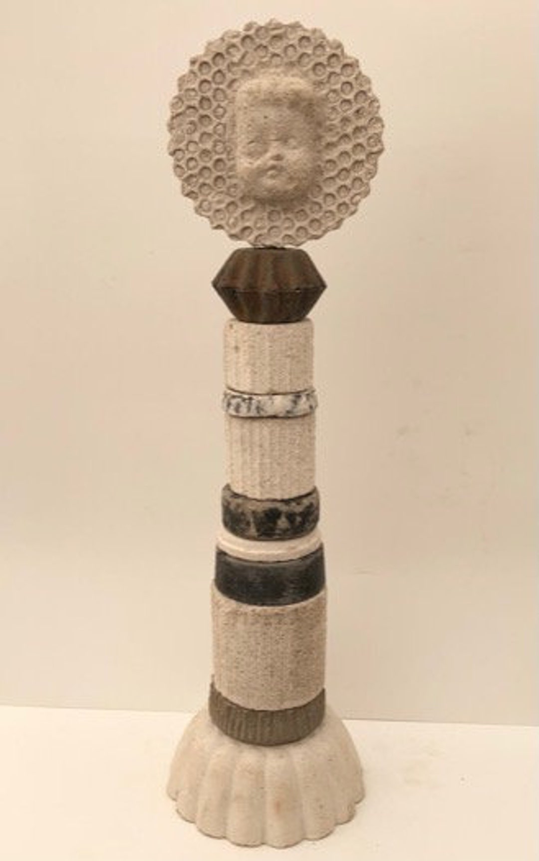 Totem Face Sculpture Art/concrete Totem Sculpture Art/abstract Sedona ...