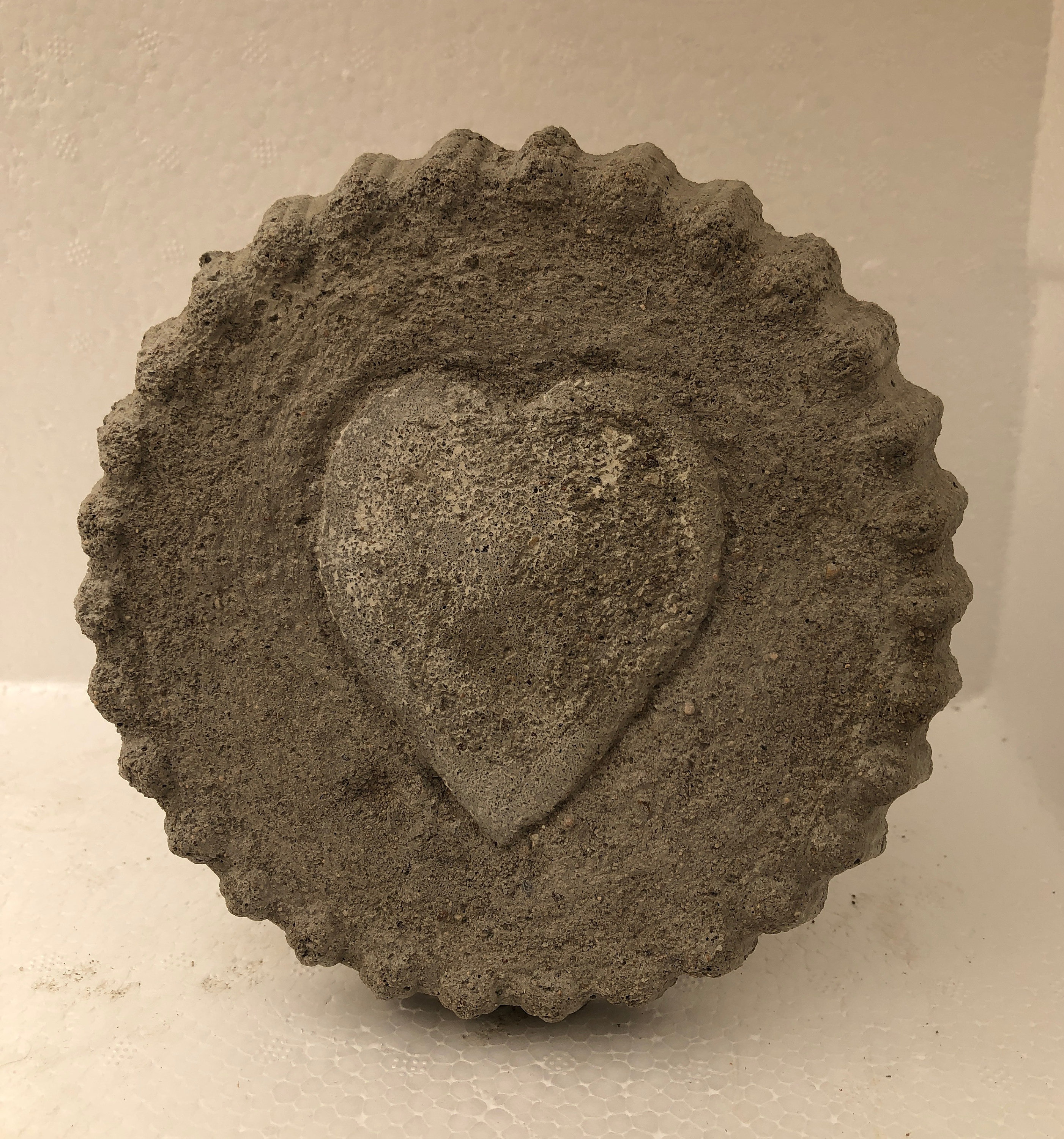Concrete Heart With Fluted Base/modern Home Decor/rustic Home Decor ...