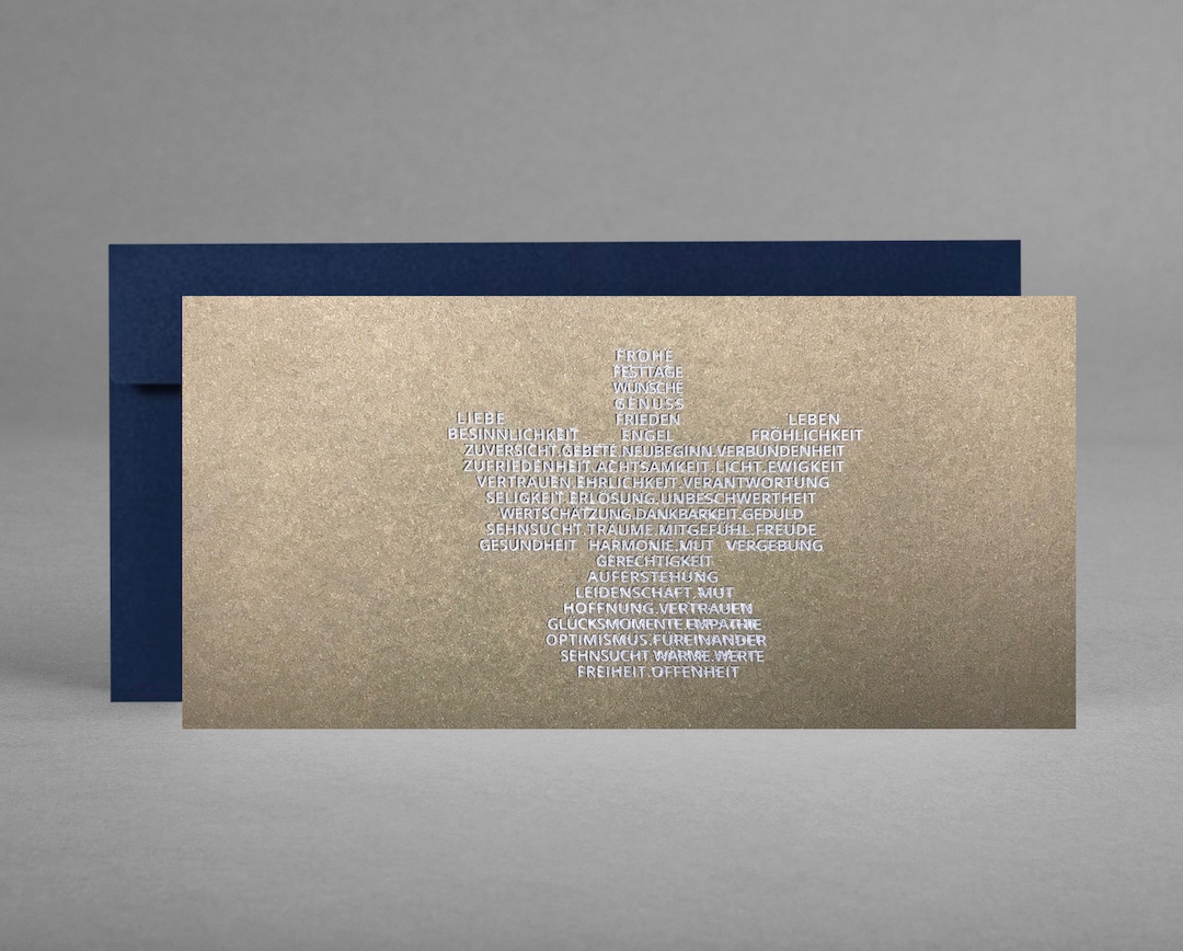 Golden Christmas Card ANGEL Noble, Glamorous With Many Wishes EXCLUSIVE ...