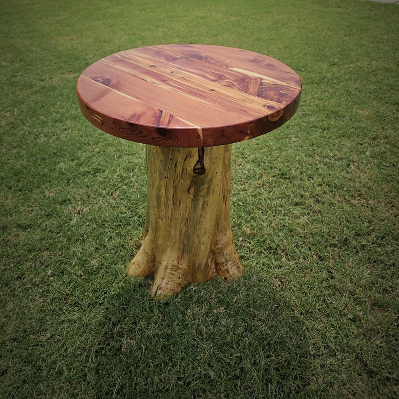 Log End Table - Etsy