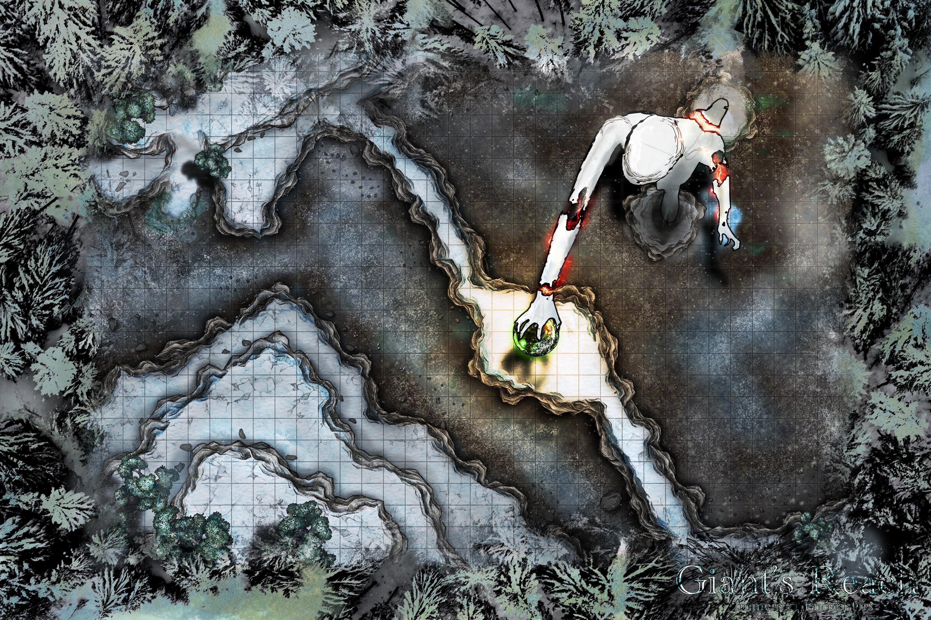 Giant Statue Prison Battle Map | Gridded+ungridded JPEG | Digital ...