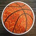 Basketball Sticker | Sports Zentangle Pattern Sticker - Etsy