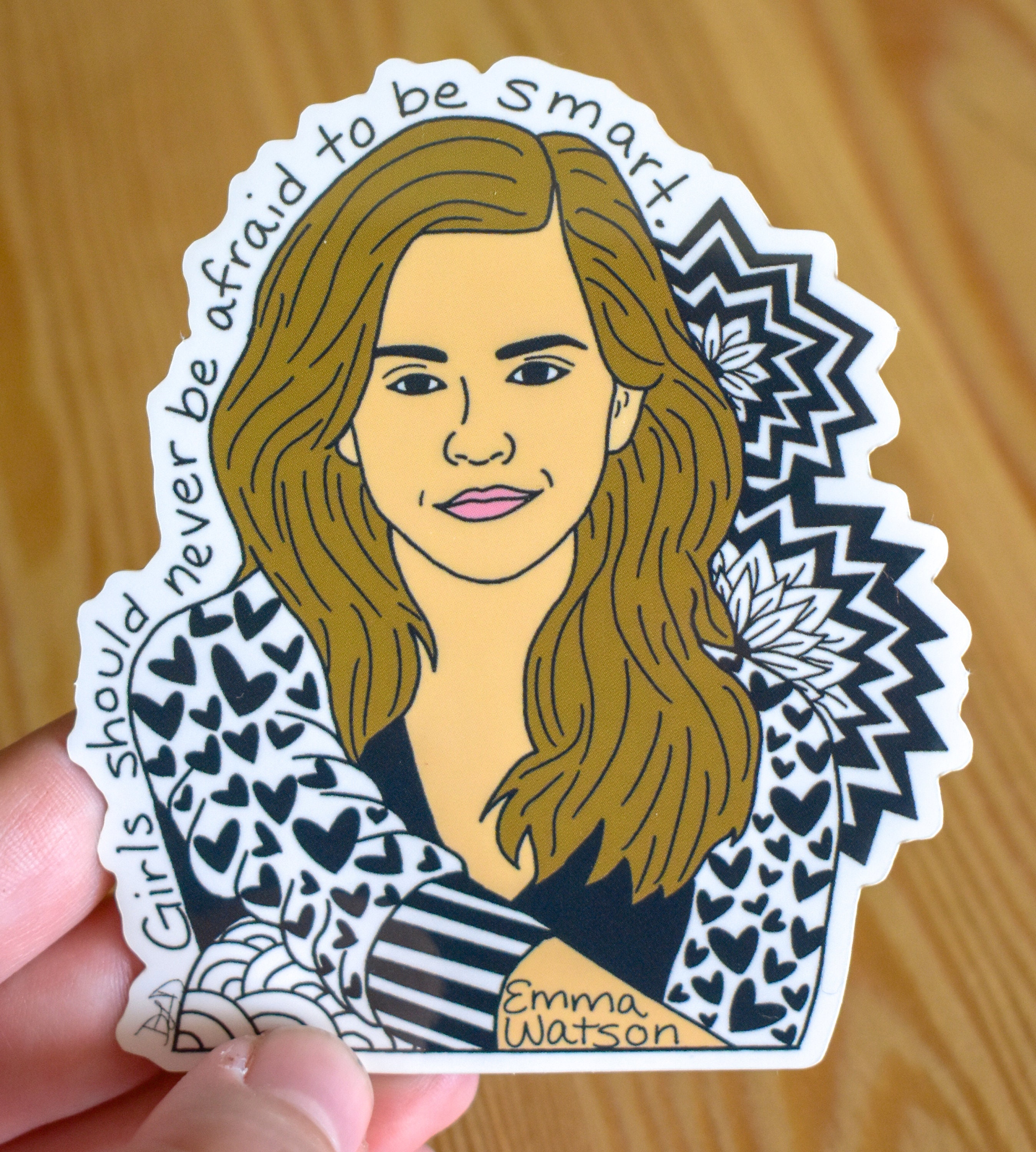 Emma Watson Sticker Girls Should Never Be Afraid to Be Smart - Etsy