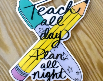 Teacher Life Sticker - Etsy