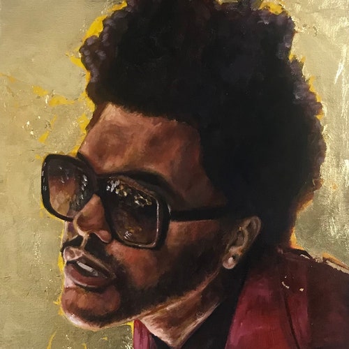 The Weeknd Colorpencil Portrait Canvas Print - Etsy