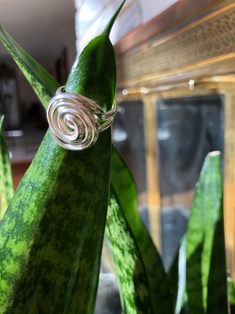 Silver Pachamama Swirl Ring - Etsy