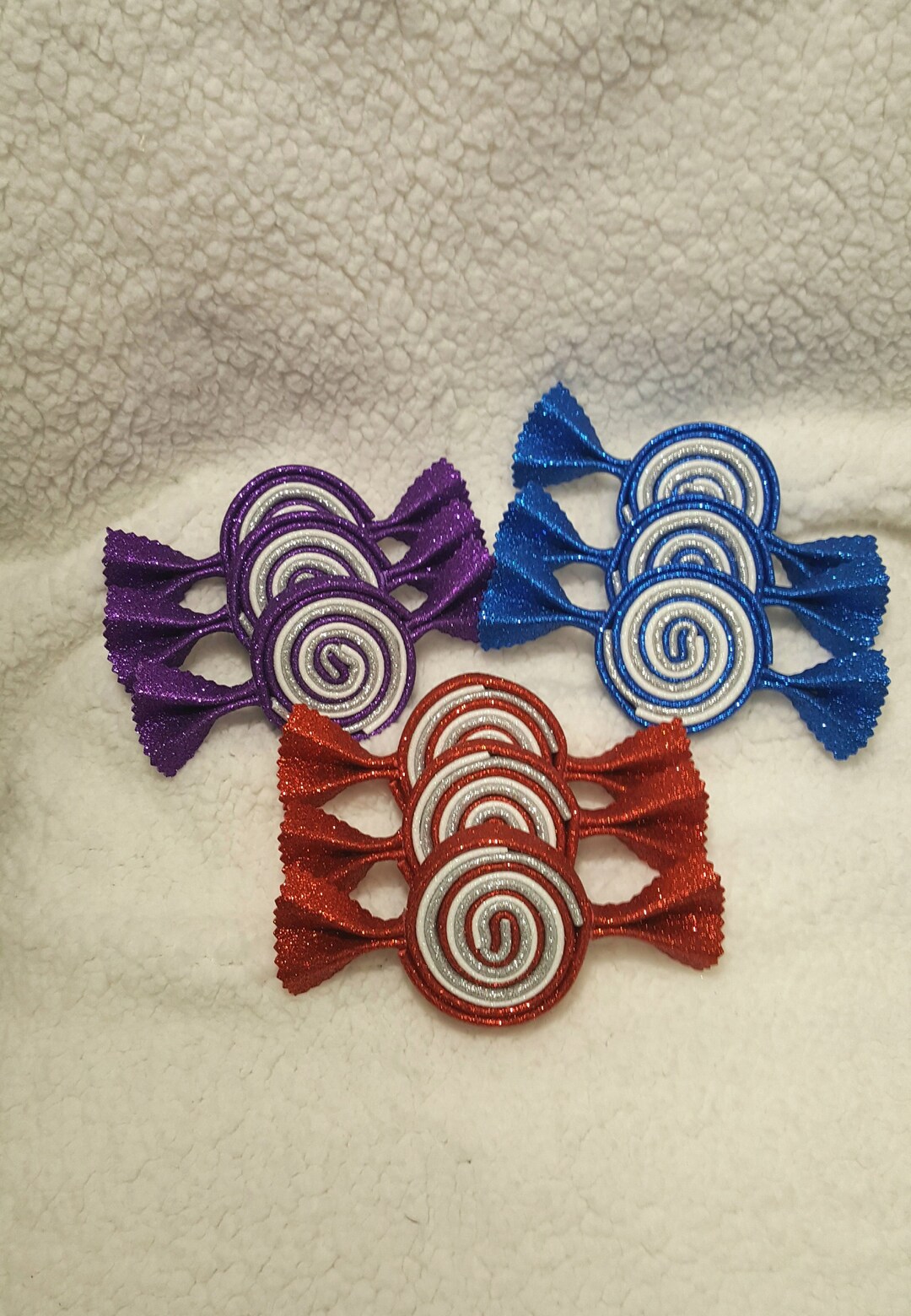 Fake Glitter Foam Christmas Candy, Swirl Candy Ornaments, Basket Filler ...