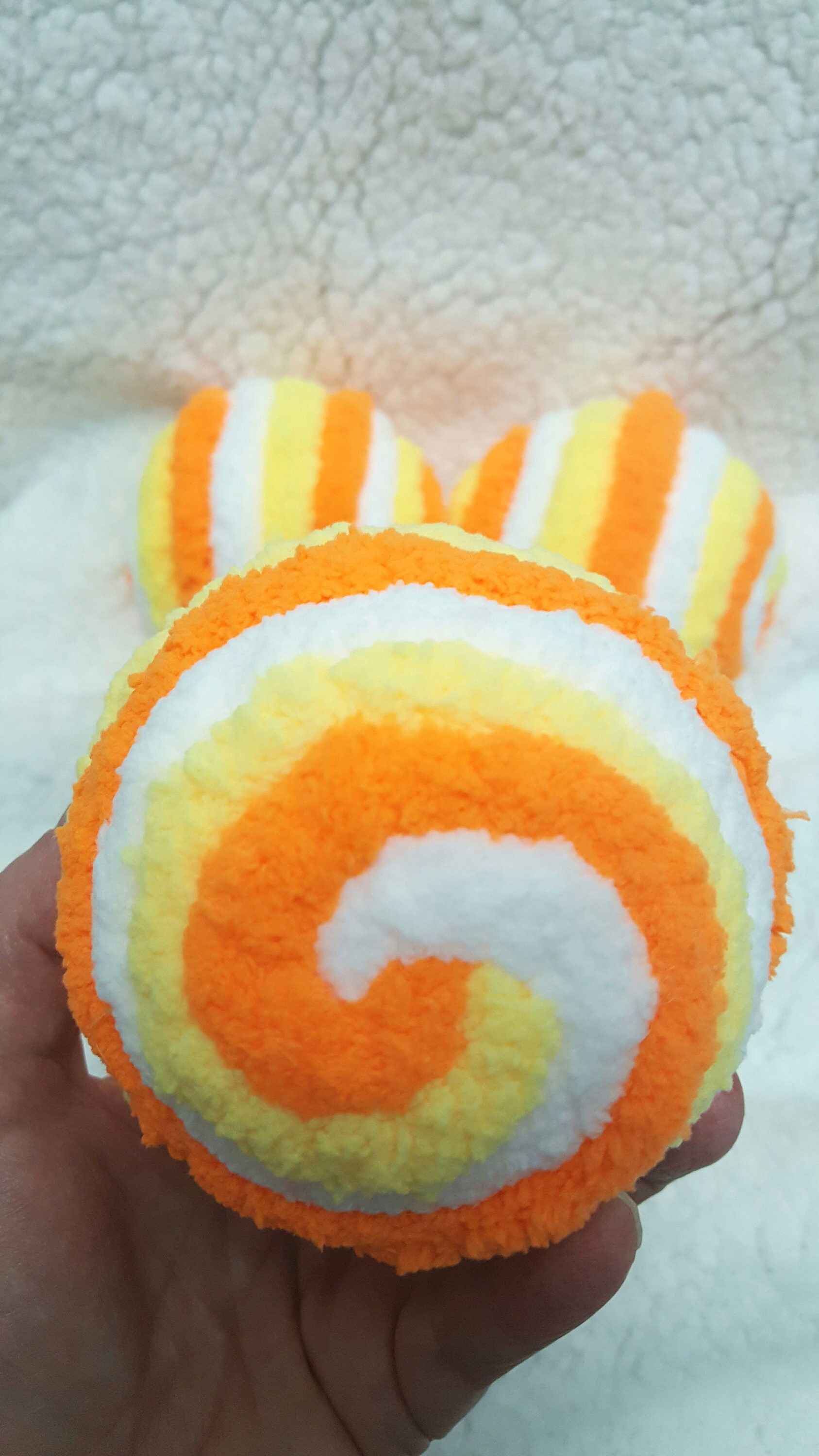 Candy Corn Decorative Fuzzy Ornament Balls Halloween Yarn | Etsy