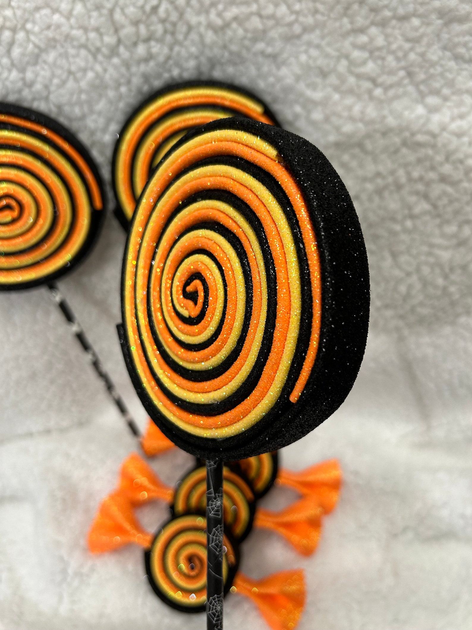Halloween Fake Glitter Foam Candy or Pops, Spooky Theme Decor, Basket ...