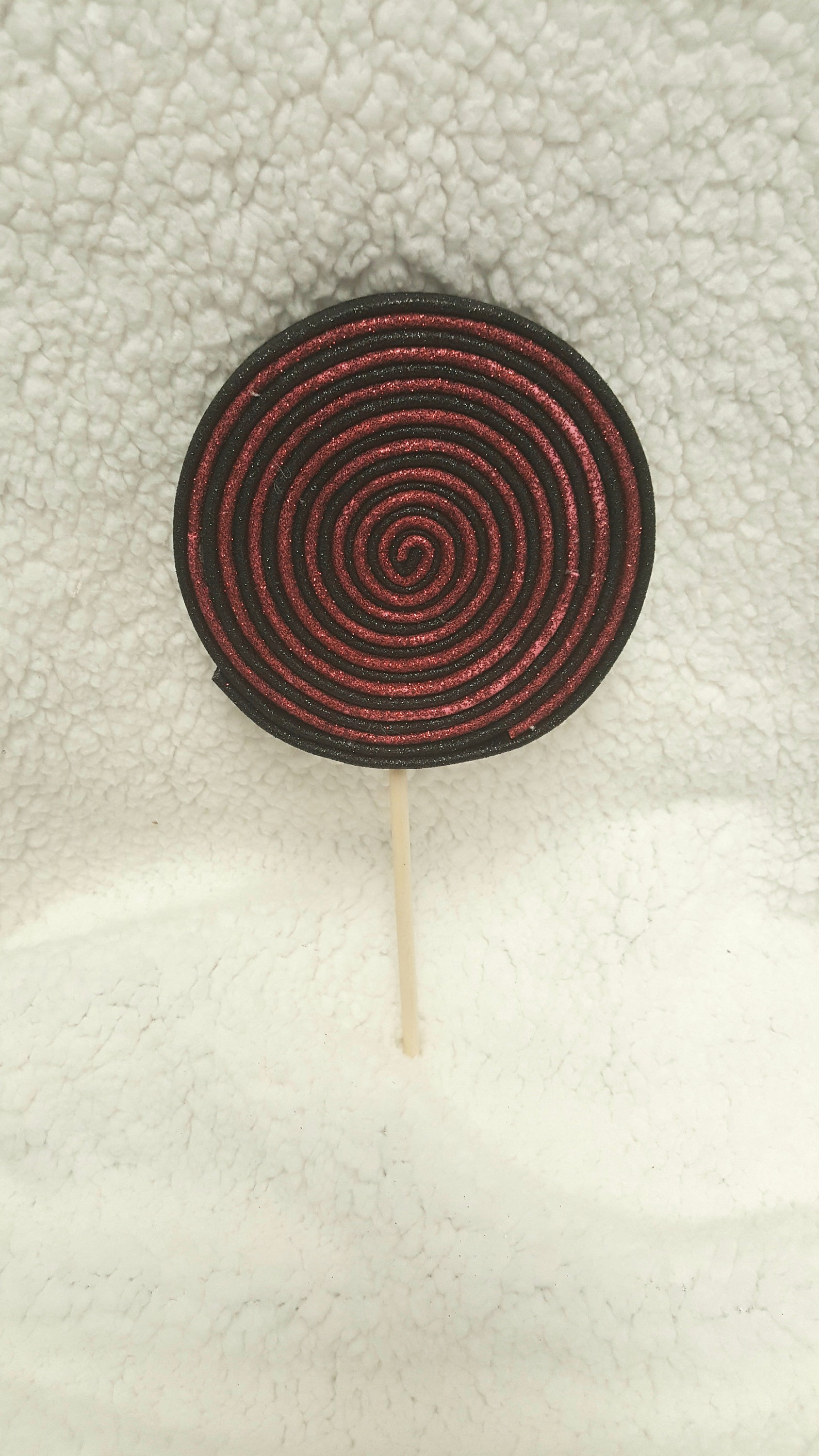 Lady Bug Decor Spring/summer Glitter Foam Lollipop Black and | Etsy