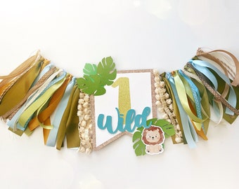 Wild One Birthday Banner, Jungle Safari Wild Banner, Wild One High ...