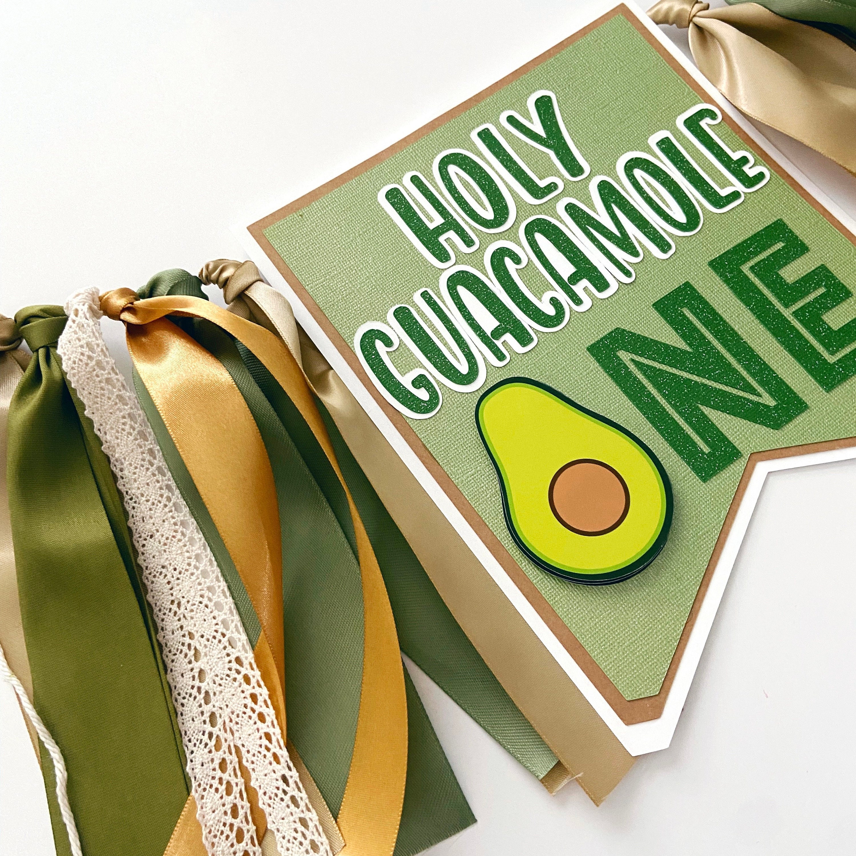 Holy Guacamole 1st Birthday Avocado High Chair Banner - Etsy