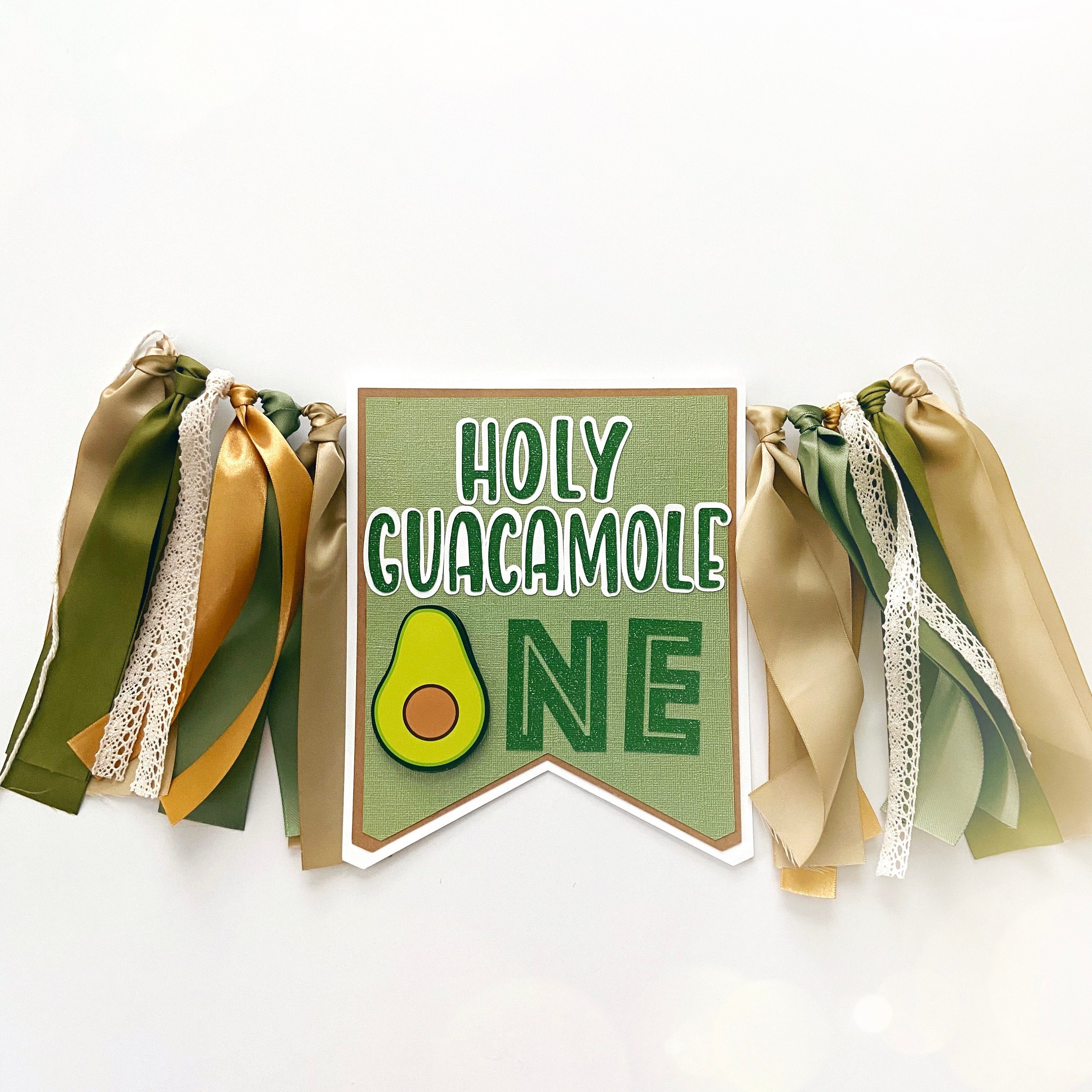 Holy Guacamole 1st Birthday Avocado High Chair Banner - Etsy