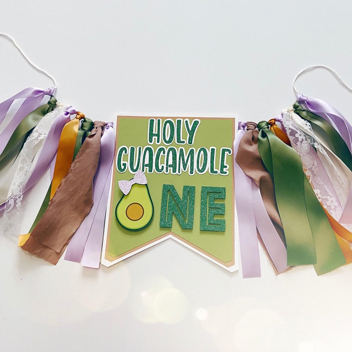 Holy Guacamole 1st Birthday Avocado High Chair Banner - Etsy