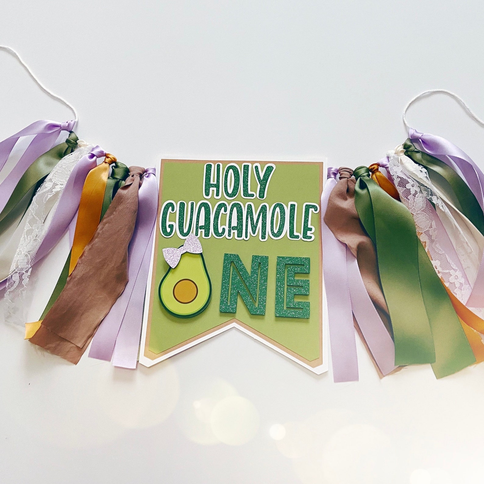 Holy Guacamole 1st Birthday Avocado High Chair Banner - Etsy