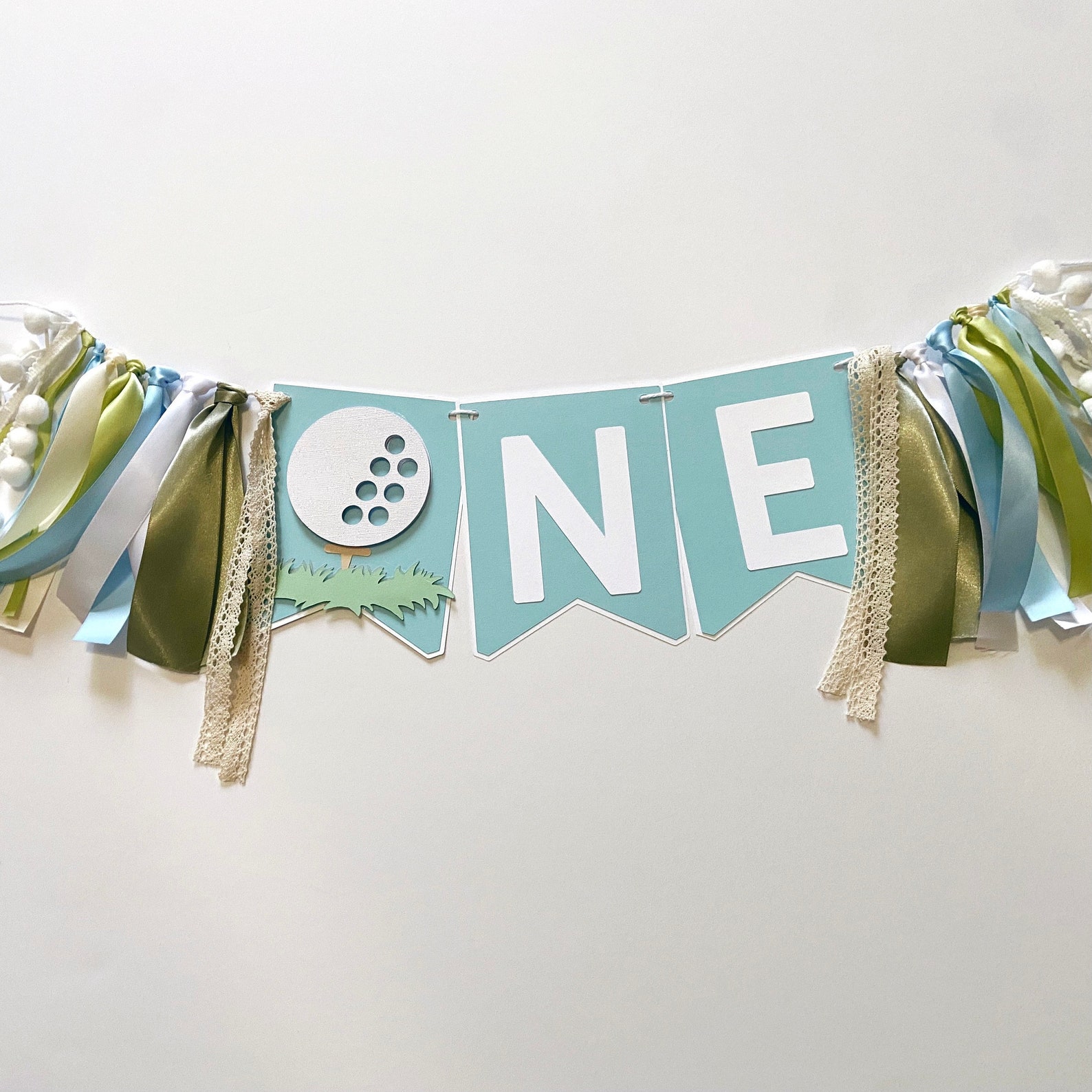 Pink Golf Birthday Hole in One Banner Golf 1st Birthday - Etsy