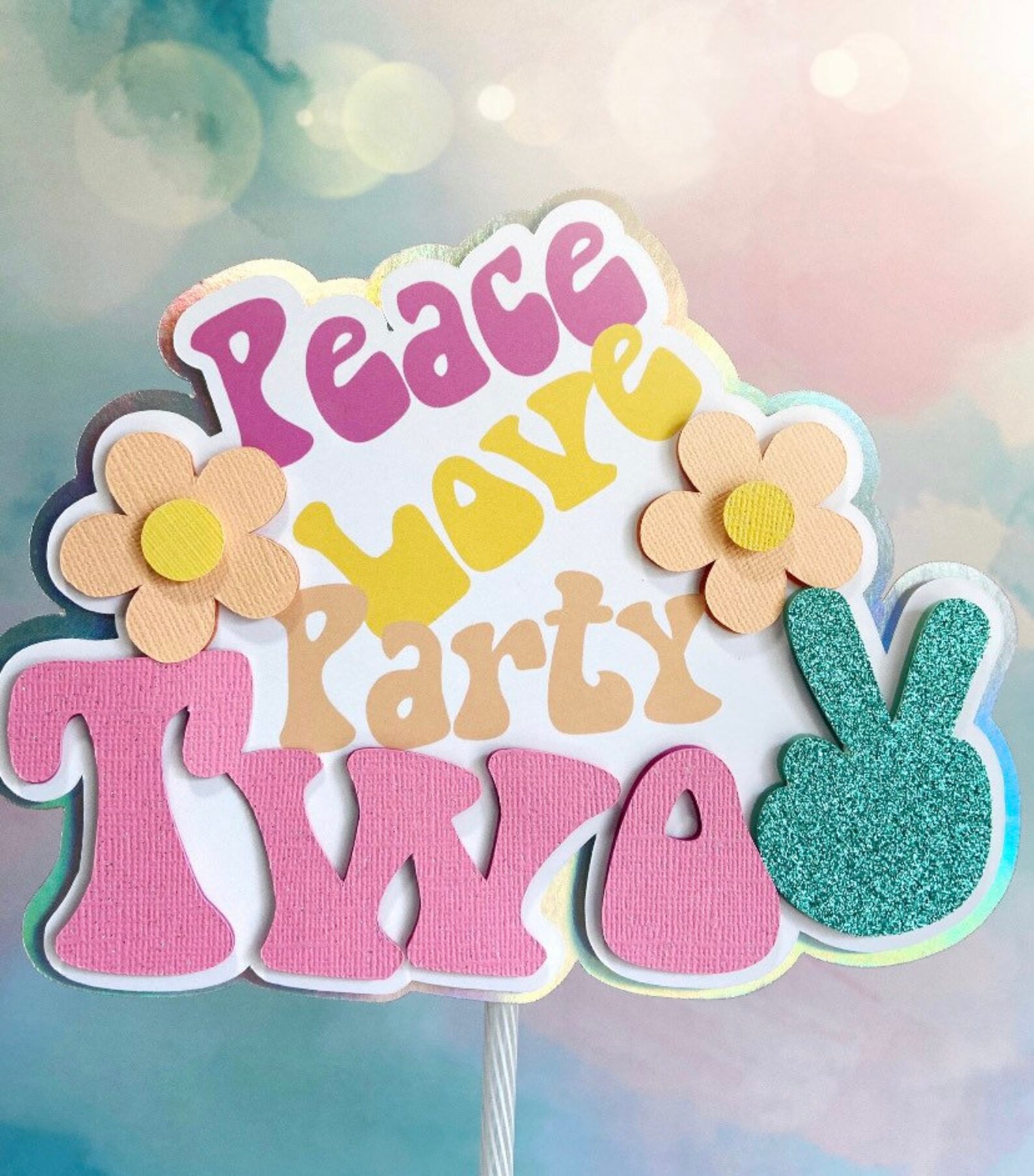 Peace Out Single Digits Birthday Hippie Party Hippie Banner Groovy ...