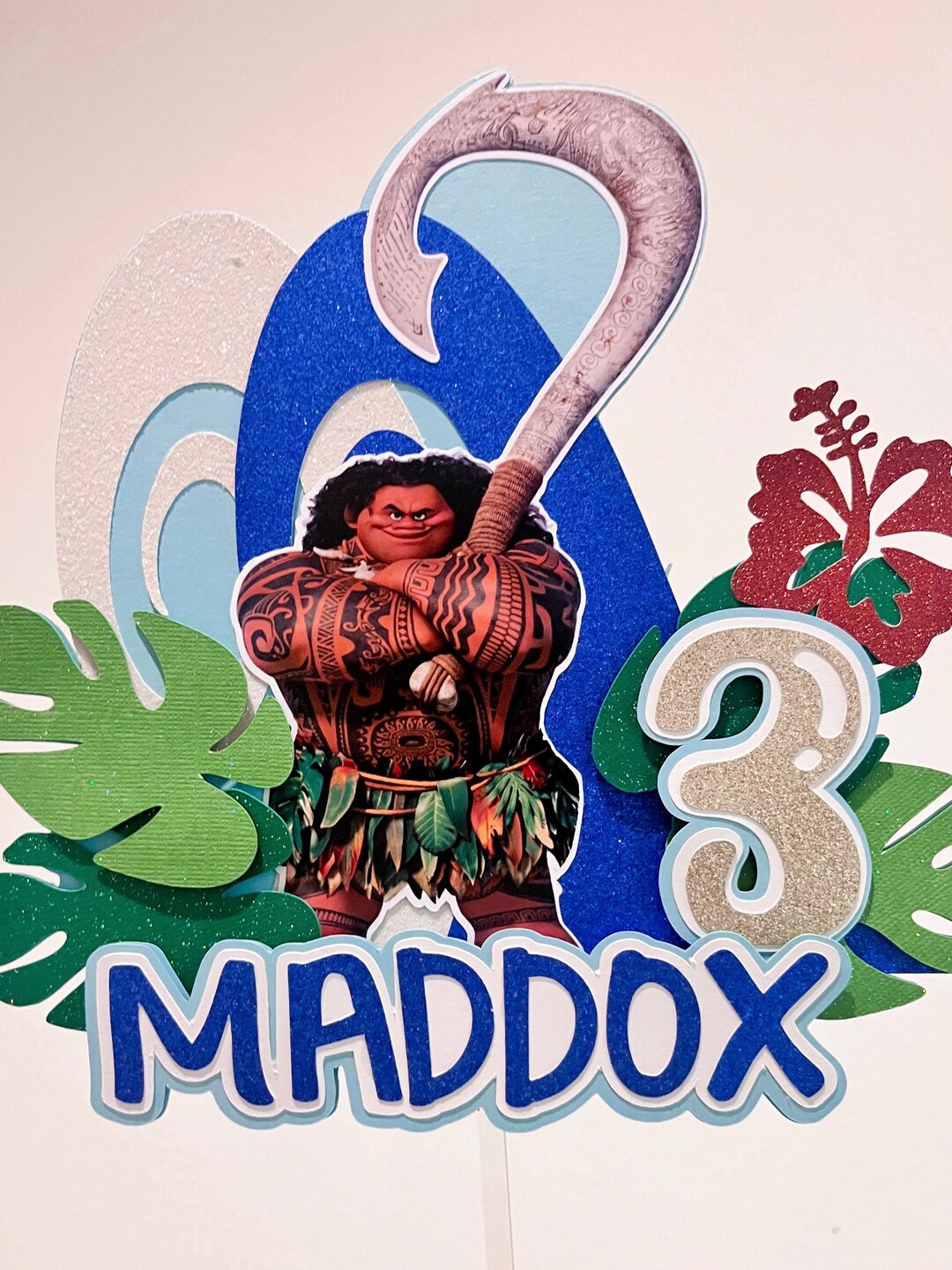 Maui Cake Topper - Hawaiian Maui Party - Maui Cake Topper - Luau Party ...