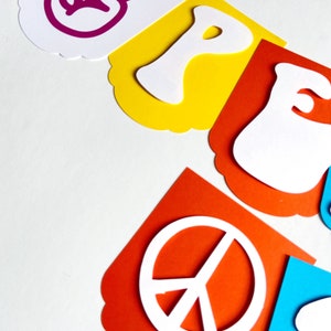 Peace Out Single Digits Banner - Hippie Party - Hippie Banner - Groovy ...