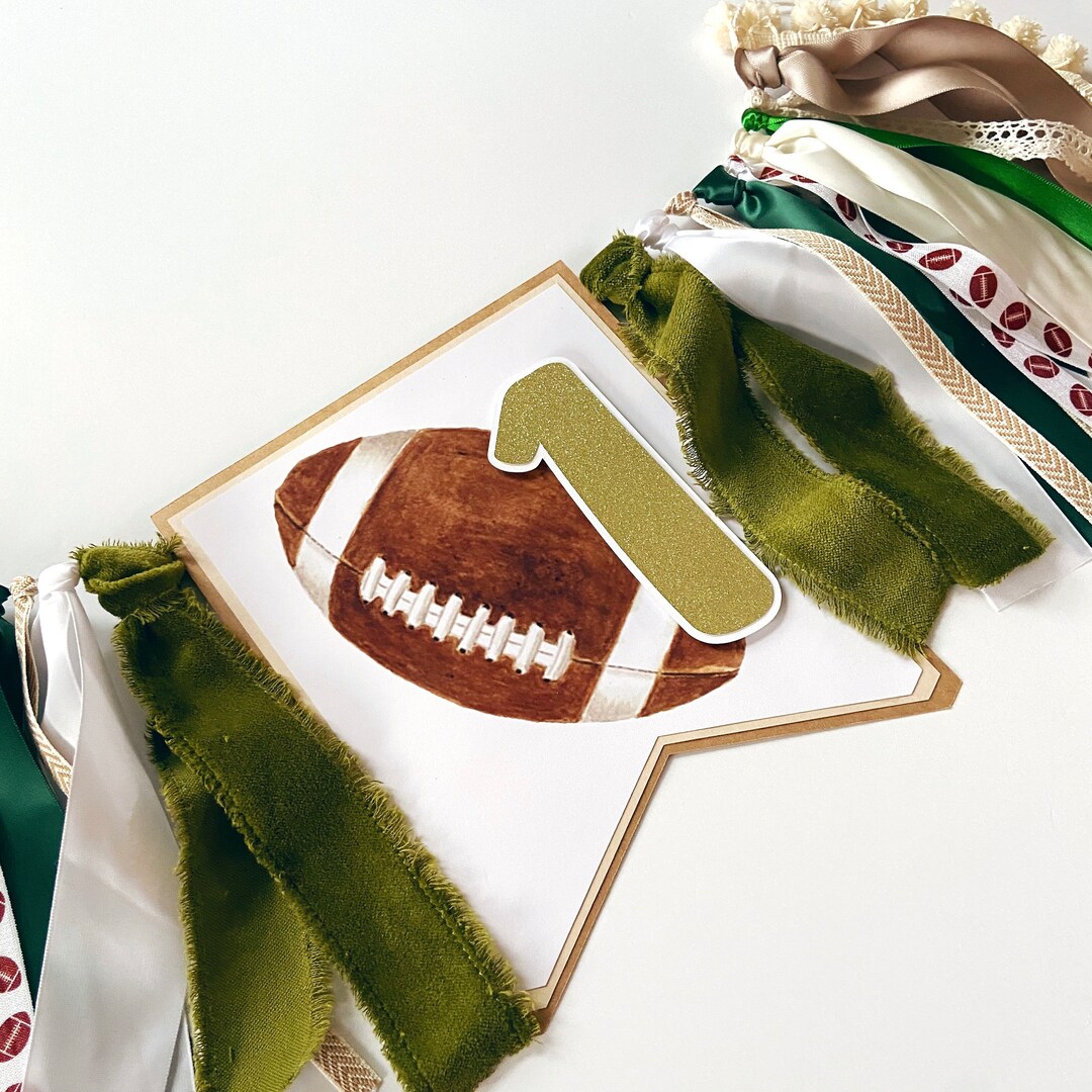 Football 1st Birthday Football Birthday Football Banner Touchdown ...