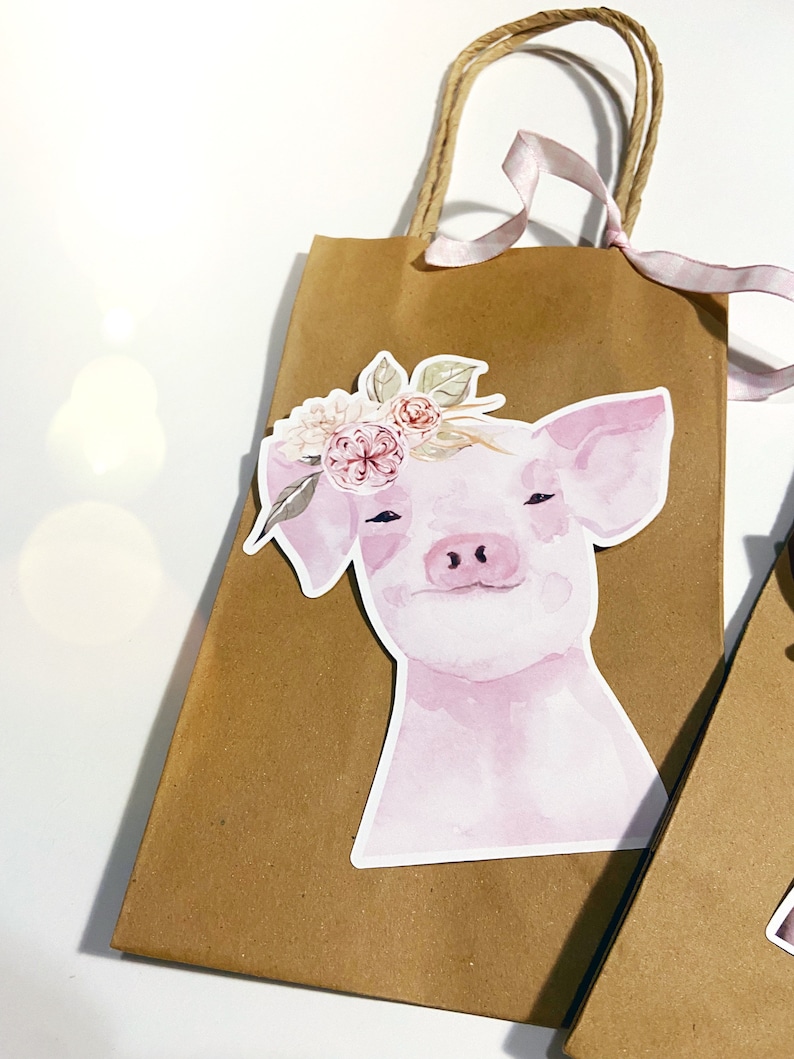 Farmyard Cupcake Toppers Oink Baa Moo Theme Pink Farm - Etsy