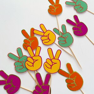 Peace Out Single Digits Banner - Hippie Party - Hippie Banner - Groovy ...