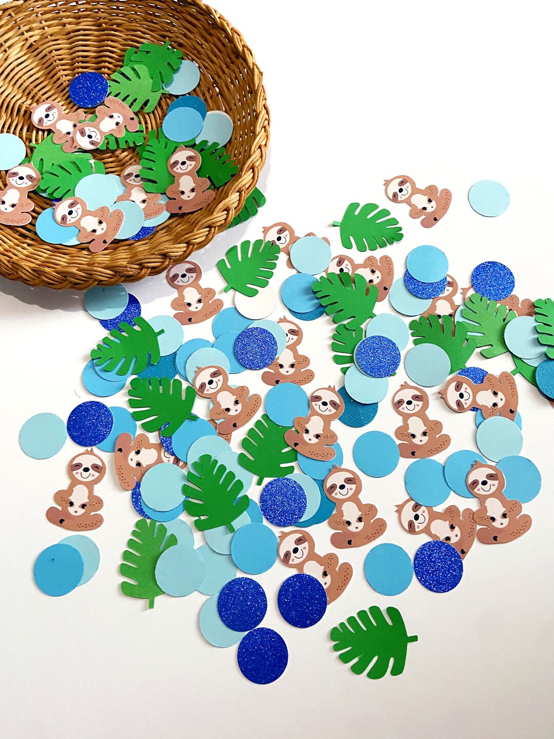 Blue Sloth Birthday - Blue Sloth Confetti - Sloth Party Decor - Sloth ...