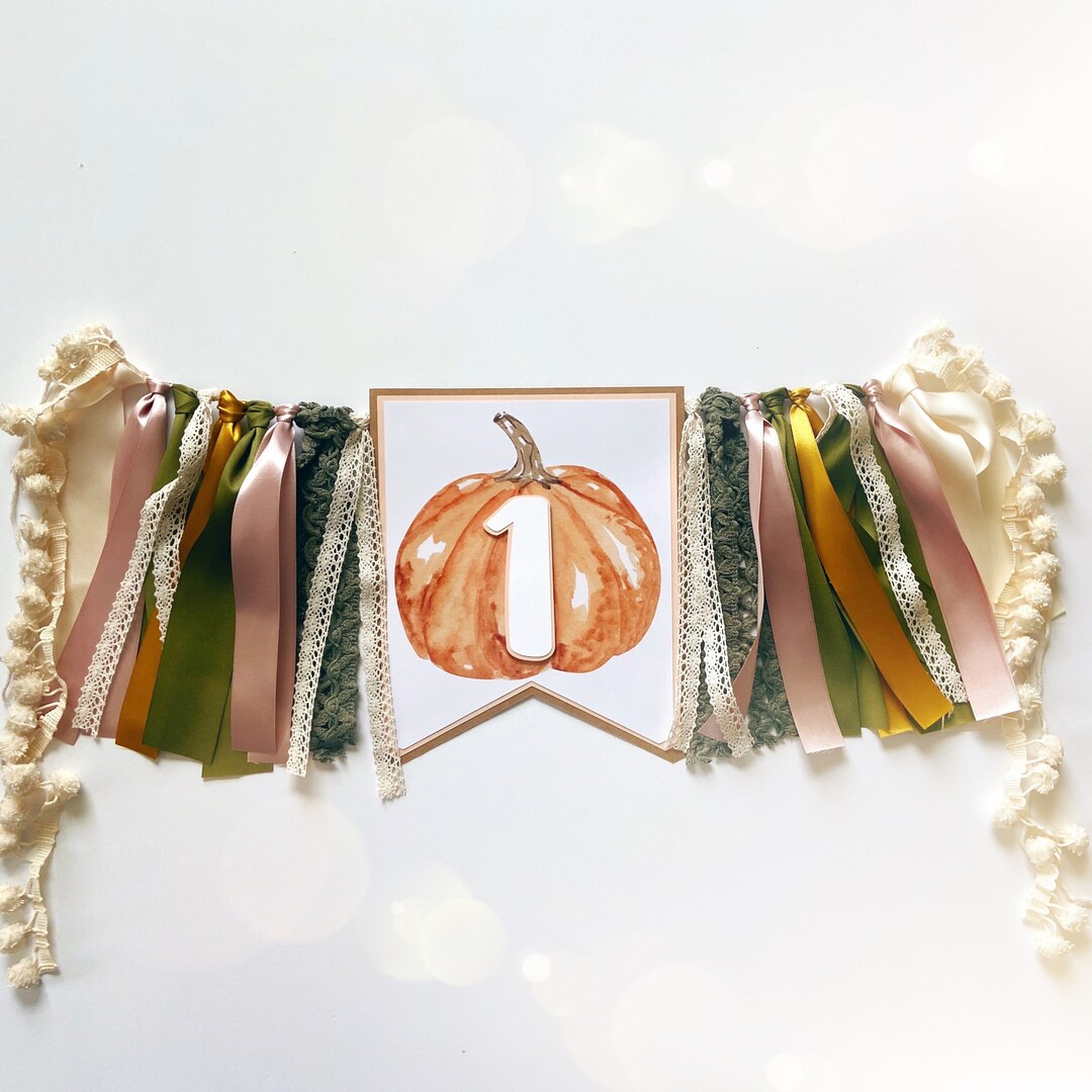 Pumpkin High Chair Banner - Pumpkin 1st Birthday - Pumpkin Birthday ...