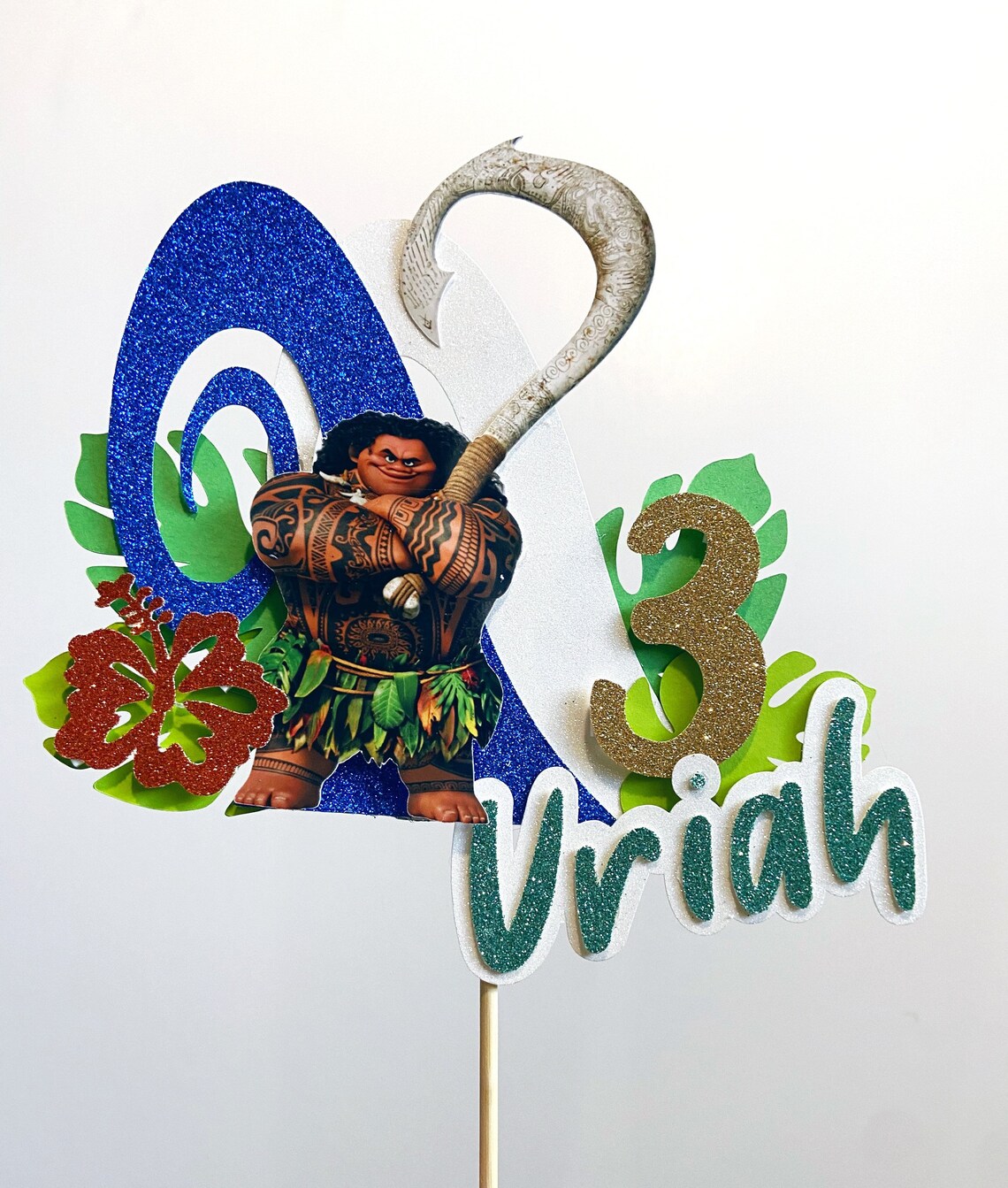 Maui Cake Topper Hawaiian Maui Party Maui Cake Topper | Etsy