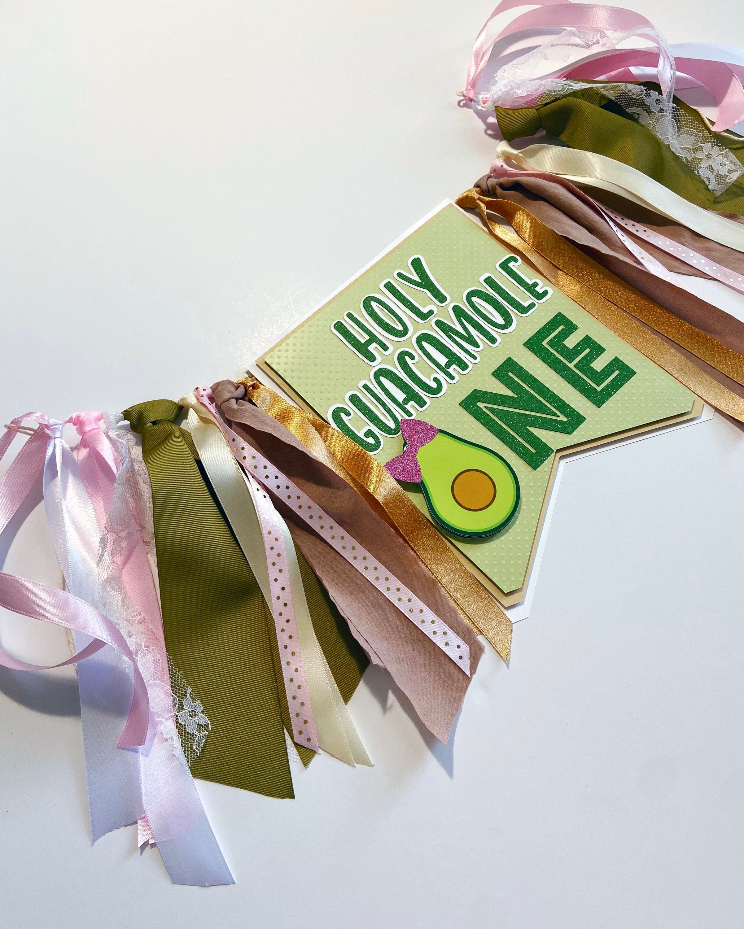 Holy Guacamole 1st Birthday Avocado High Chair Banner - Etsy