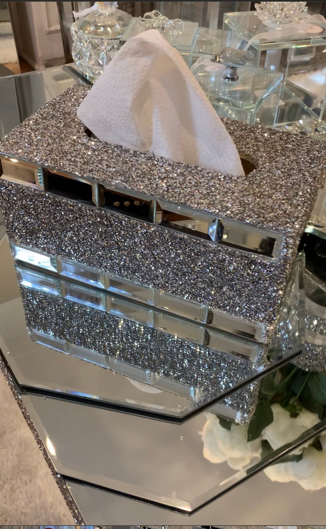 Crushed Diamond Tissue Holder - Etsy