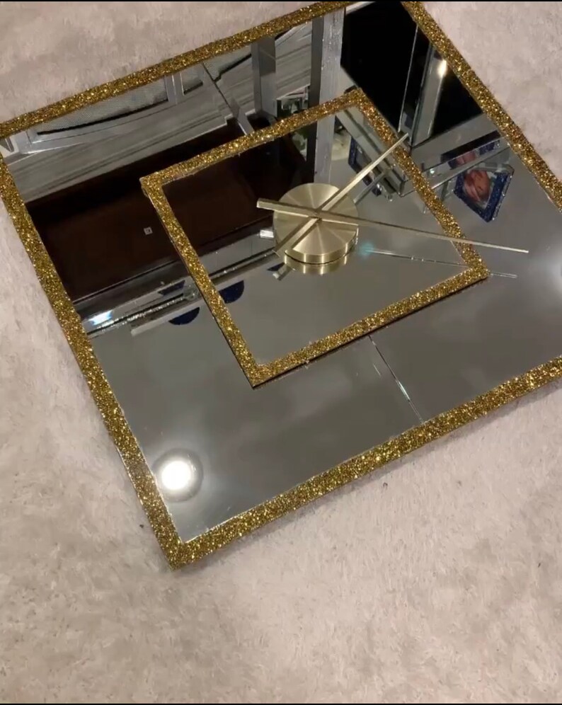 Crushed Diamond Wall Clock | Etsy