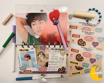 Yeontan Matte Sticker Sheet Kim Taehyung V BTS Bangtan - Etsy