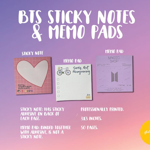 Bts Sticky Notes - Etsy