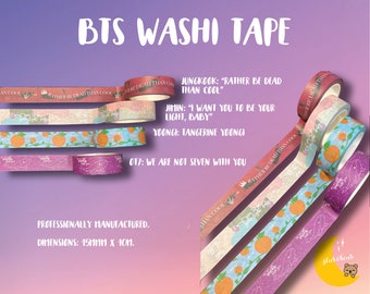 BTS Washi Tape - Etsy